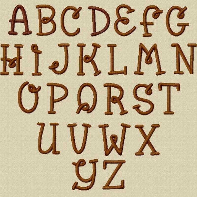 Rope Font Embroidery - Etsy