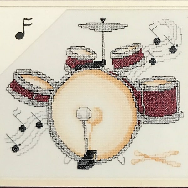 Drum Set Cross Stitch - Etsy