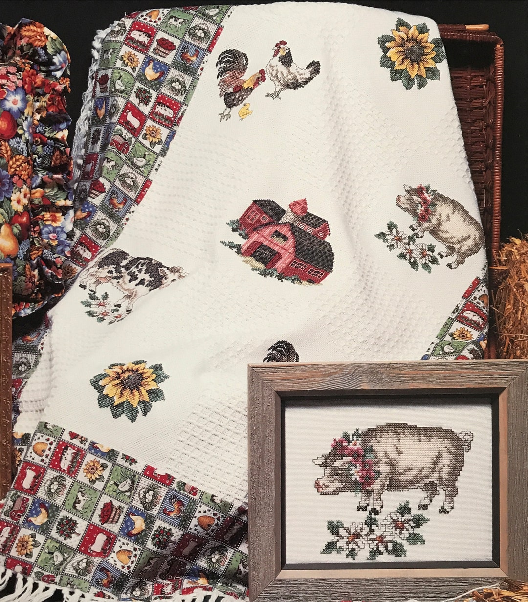 Barnyard Farm Counted Cross Stitch Pattern Digital Instant Download ...