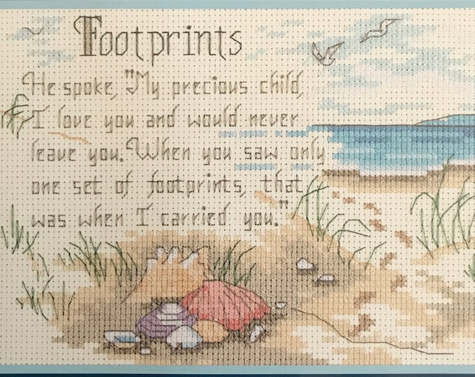 Footprints Counted Cross Stitch Pattern Pdf Instant Download Black and ...