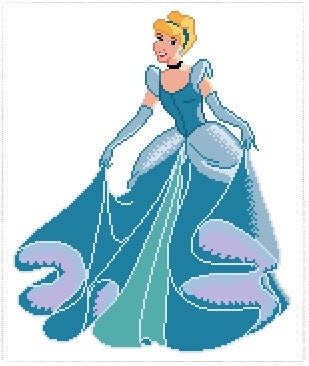 Cinderella Counted Cross Stitch Pattern Pdf Princess Instant Download ...