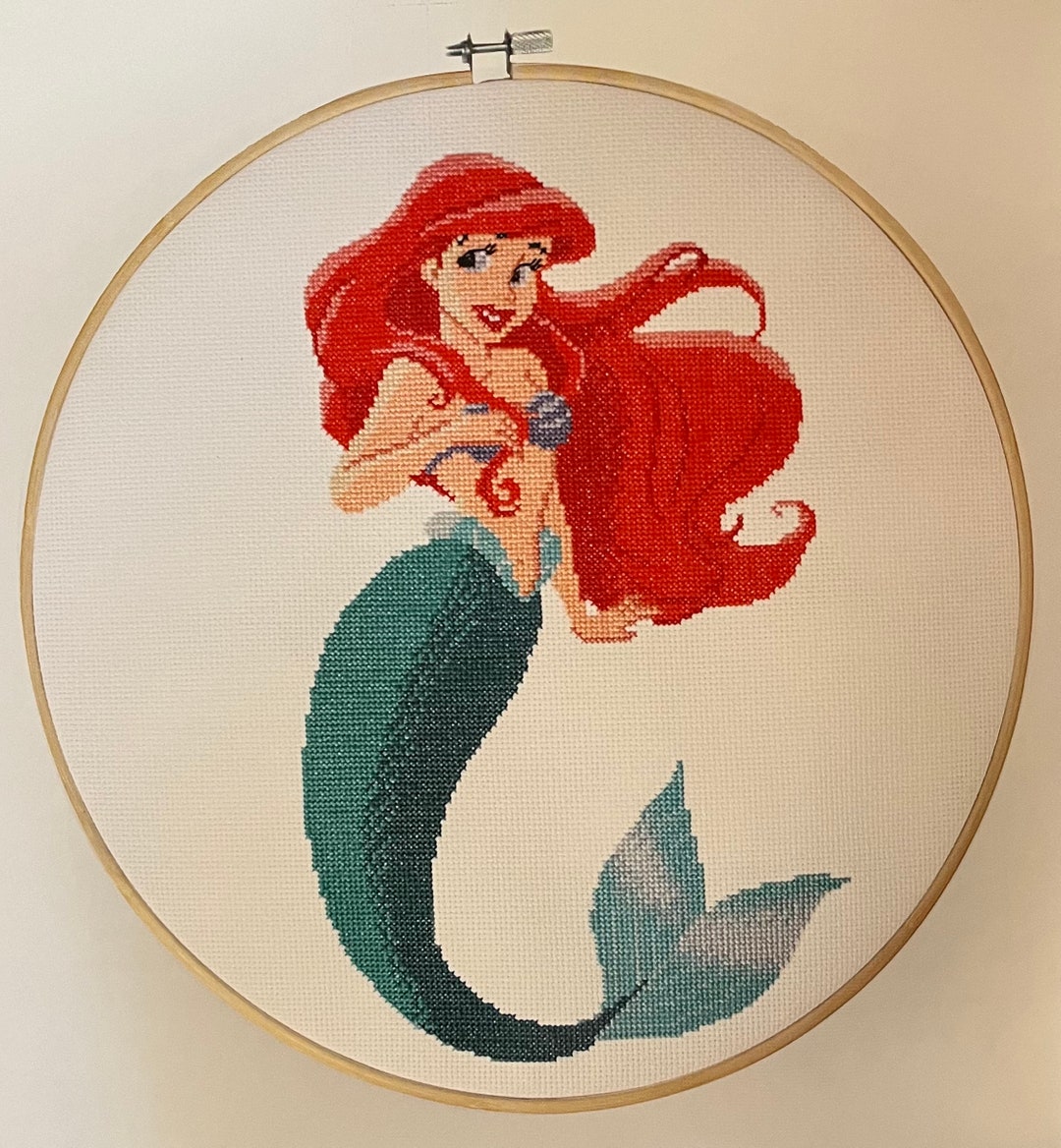 Ariel Counted Cross Stitch Pattern Pdf Princess Mermaid Instant ...