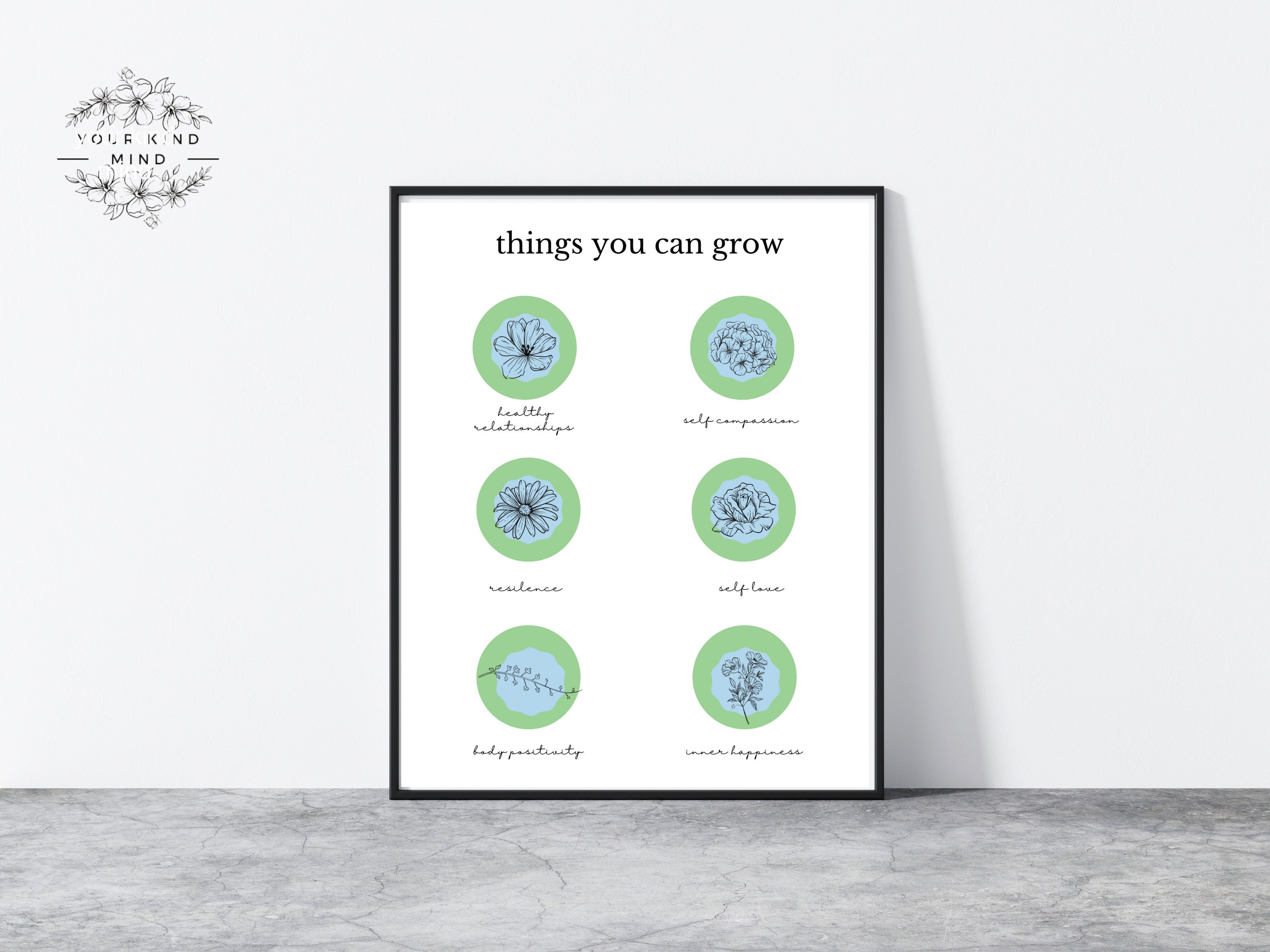 Things You Can Grow Therapy Poster Mental Health Print - Etsy