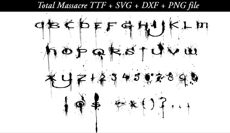 Total Massacre, TTF, PNG, SVG File for Design and Cutting - Etsy