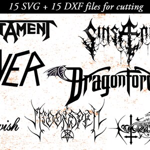 Metal Music Bands Logo, SVG and DXF Files for Cutting - Etsy Australia