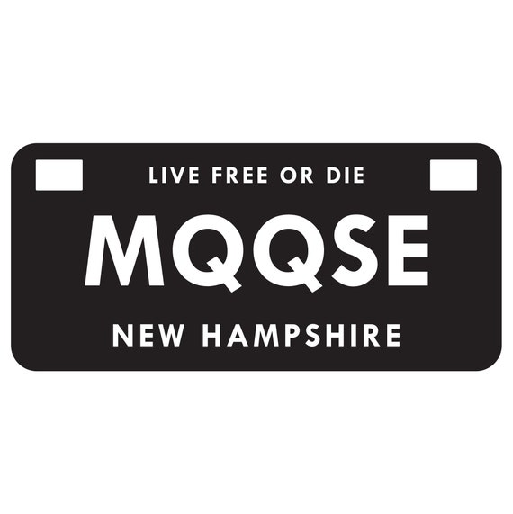 Custom License Plate Vinyl Decal - Etsy