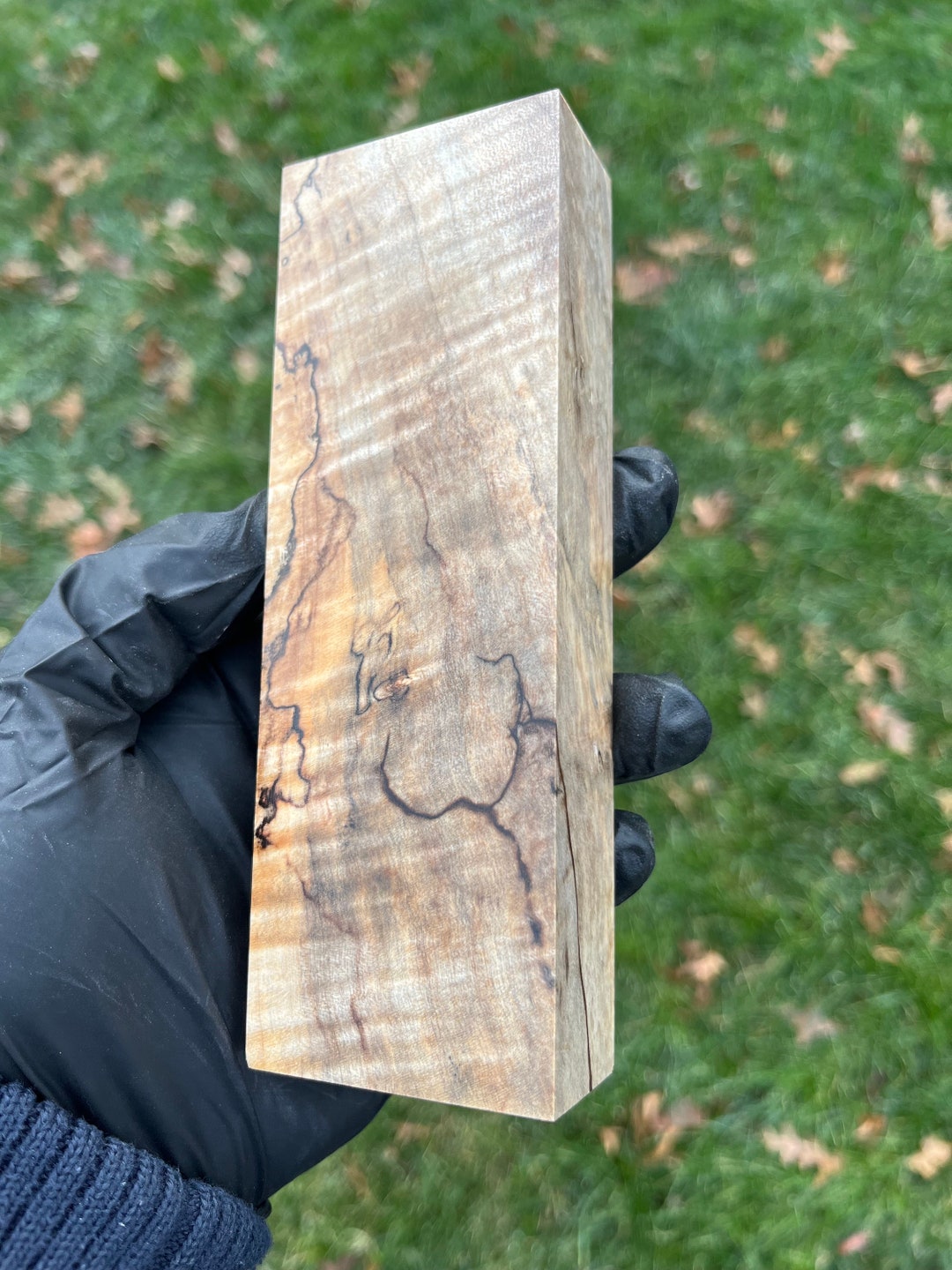 Stabilized Curly Spalted Maple Knife Handle Block - Etsy