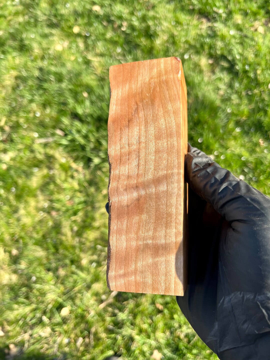 Stabilized Curly Cherry Knife Handle Block - Etsy