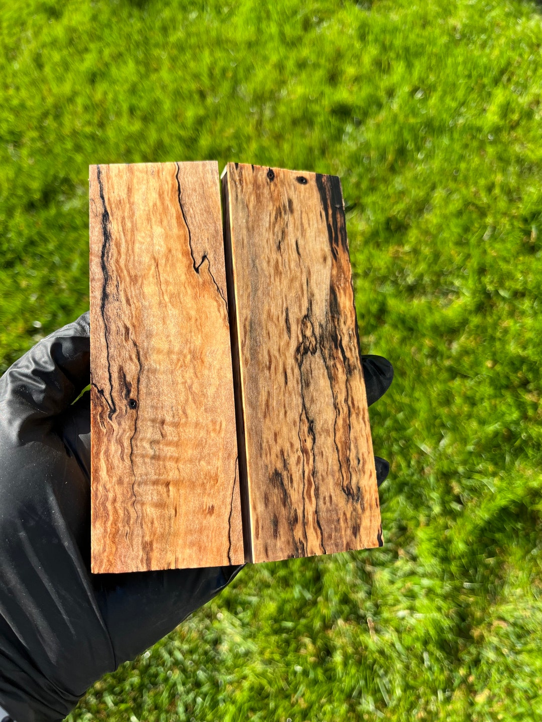 Stabilized Curly Spalted Maple Knife Handle Scales - Etsy