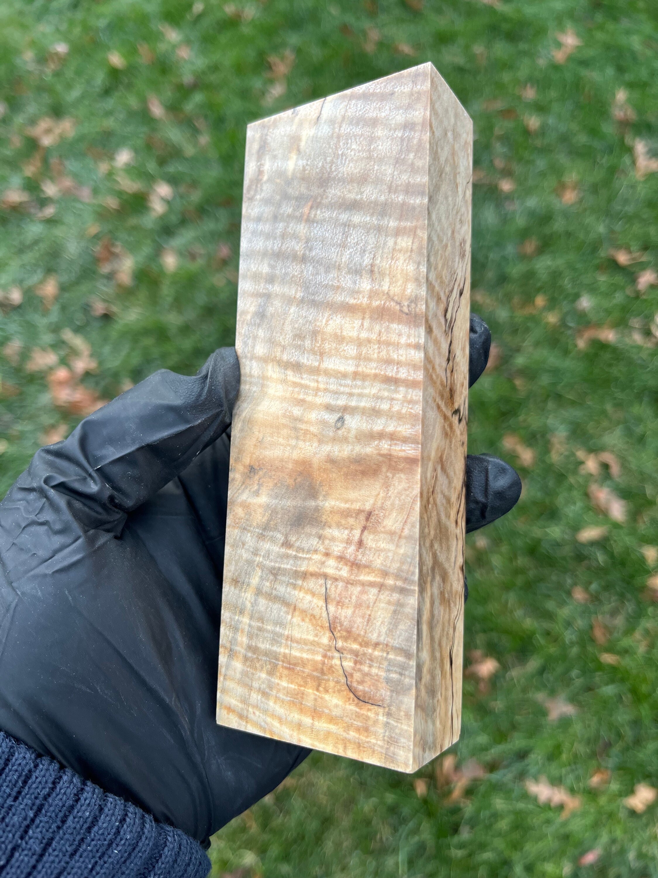 Stabilized Curly Spalted Maple Knife Handle Block - Etsy