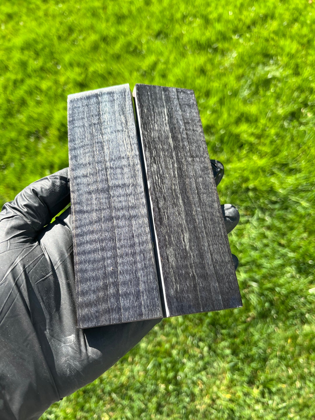 Stabilized Curly Maple Knife Handle Scales Black - Etsy