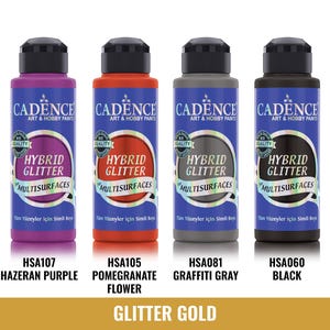 Cadence Hybrid Multisurface Glitter Paint 120ml (4 Oz) / 500ml (17 Oz ...