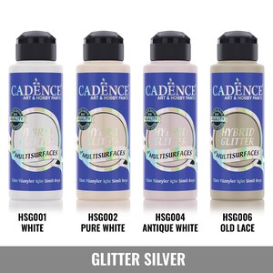 Cadence Hybrid Multisurface Glitter Paint 120ml (4 Oz) / 500ml (17 Oz ...