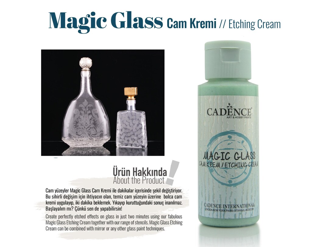 Cadence Magic Glass Sandblasting Cream 59ml (2 Oz) – Fast Etching ...