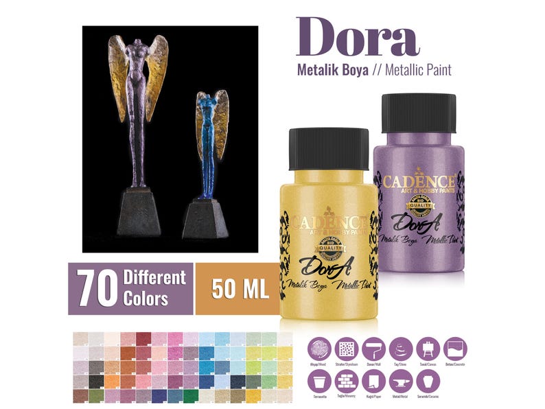 Cadence Dora Metallic Paint – Two-tone Shimmer Acrylic (50ML) - Etsy
