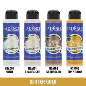 Cadence Hybrid Multisurface Glitter Paint 120ml (4 Oz) / 500ml (17 Oz ...