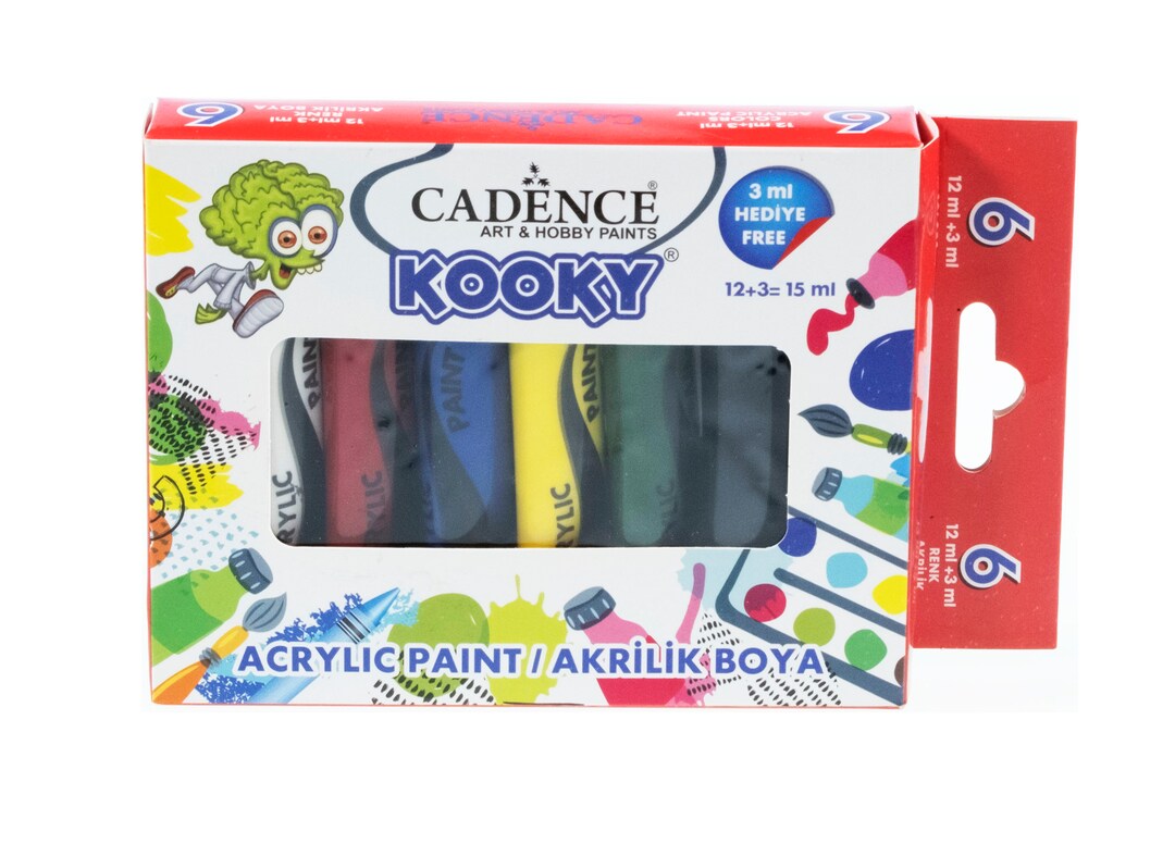 Cadence Acrylic Paint Set 6 Colors - Premium Acrylic Paints for Canvas ...