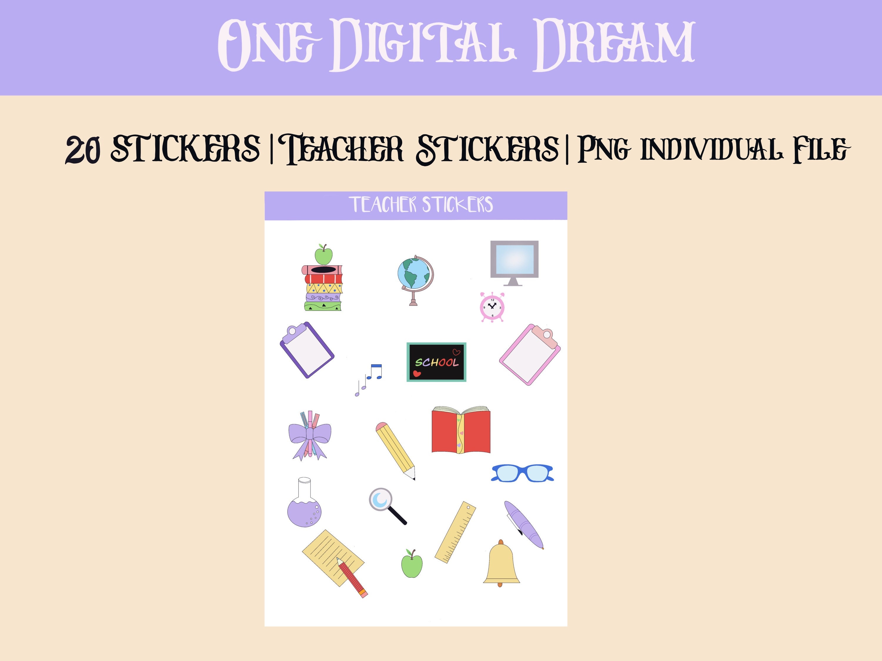 Teacher Stickers, School Digital Stickers, Digital Planner Stickers ...