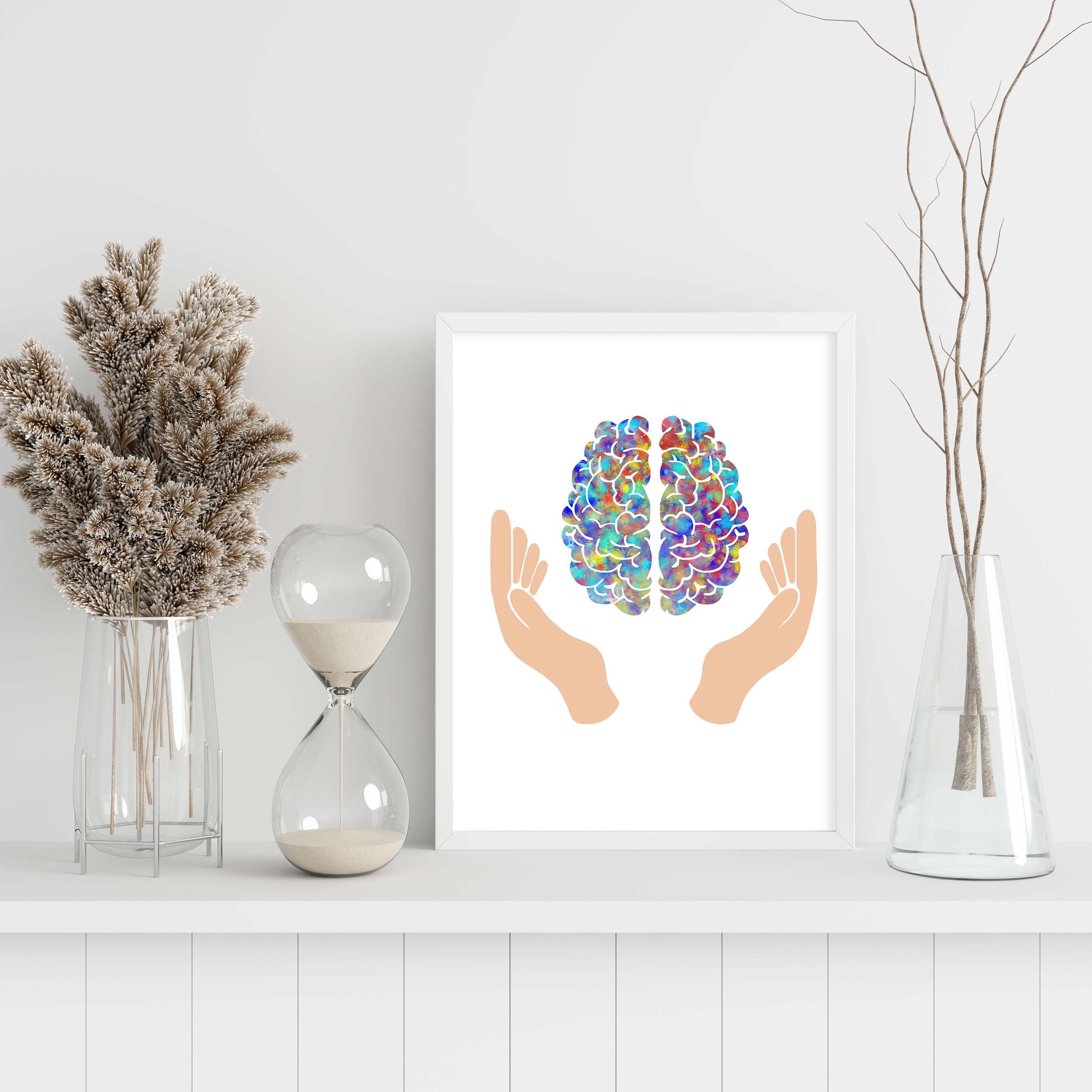 Mental Health Art Brain Mental Health Mental Health Matter - Etsy