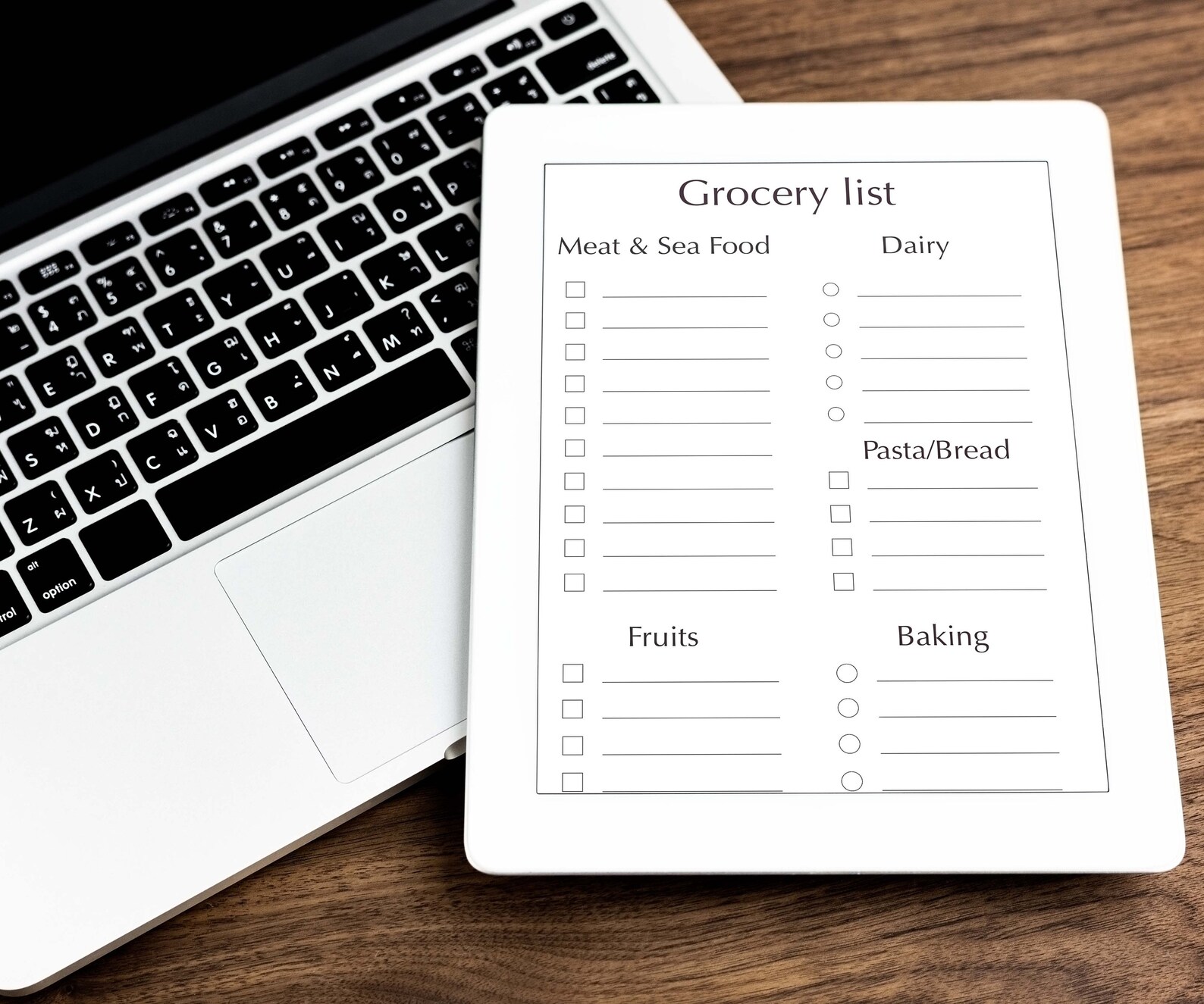 A5 Grocery List, Digital Grocery List, Instant Download Grocery List ...
