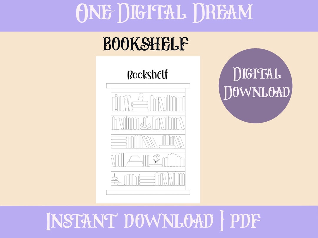Bookshelf Book Tracker Printable, Reading Log, Reading Checklist, Book ...