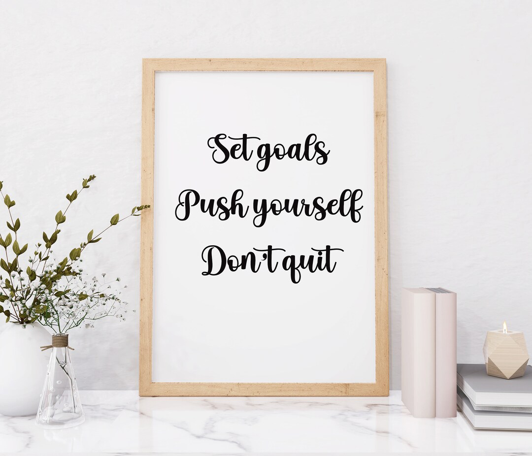 Printable Quote Wall Art, Digital Motivation Quote, Succes Quote ...