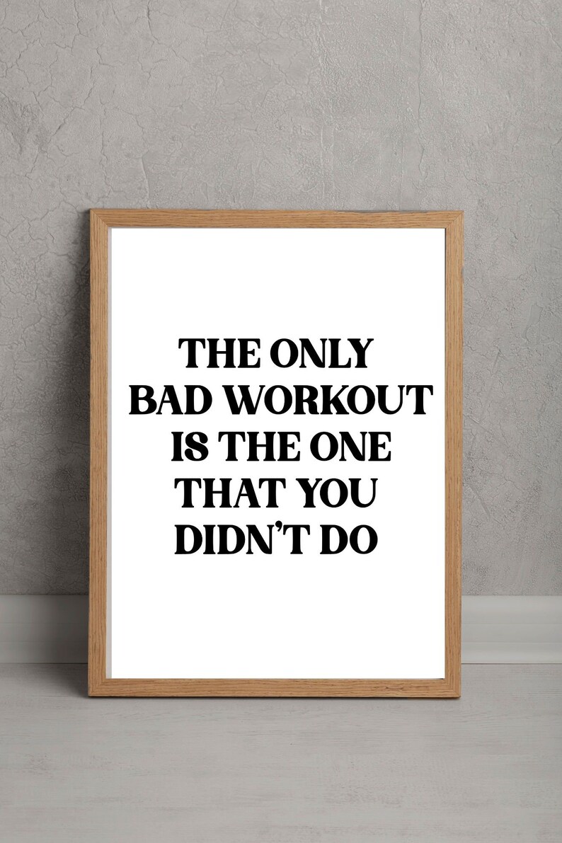 Home Gym Wall Art, Gym Decor Printable, Motivational Poster for Gym ...