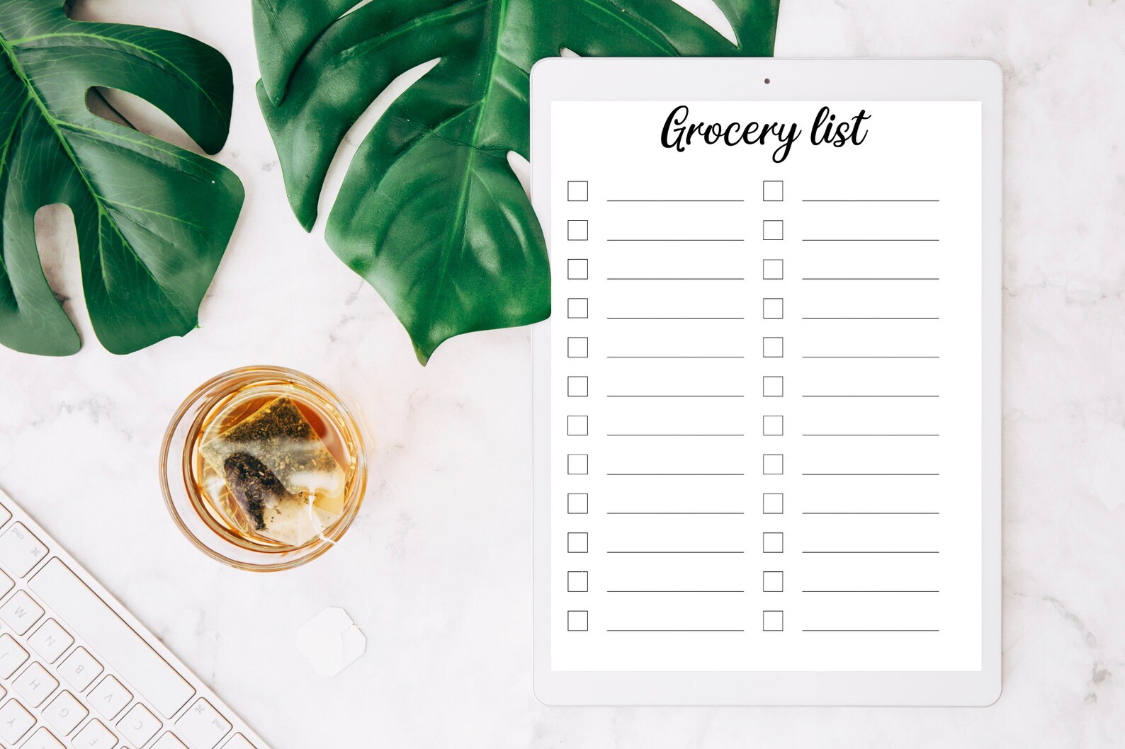 A5 Grocery List, Digital Grocery List, Instant Download Grocery List ...