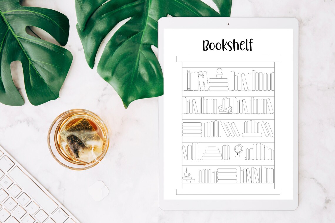 Bookshelf Book Tracker Printable, Reading Log, Reading Checklist, Book ...