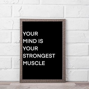 Fitness Wall Art, Printable Gym Decor, Motivational Quote Poster ...