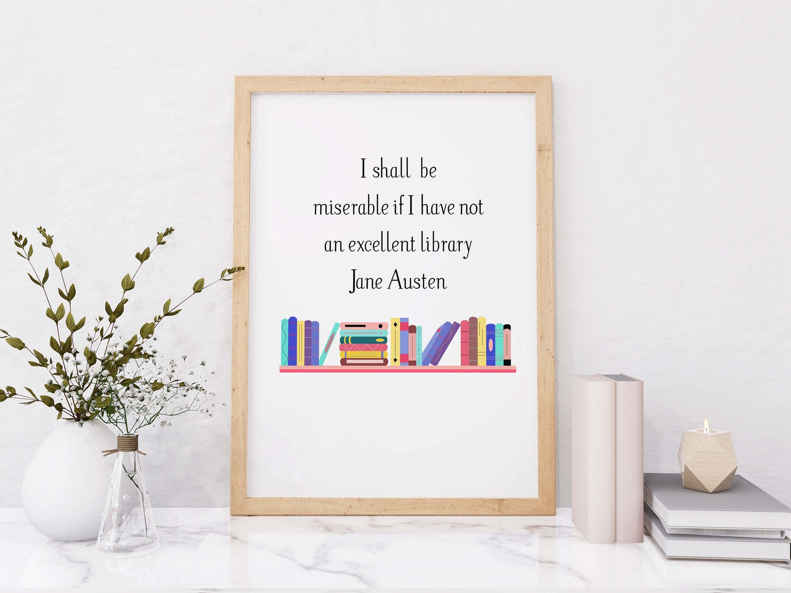Digital Wall Art Books, Quote Books, Gift for Book Lovers, Books Wall ...