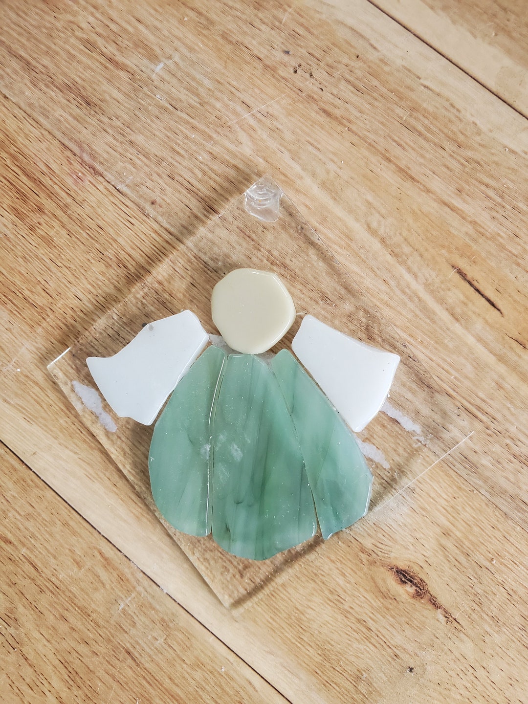 Fused Glass Angel Ornament, Glass Ornament, Fused Glass, Christmas ...