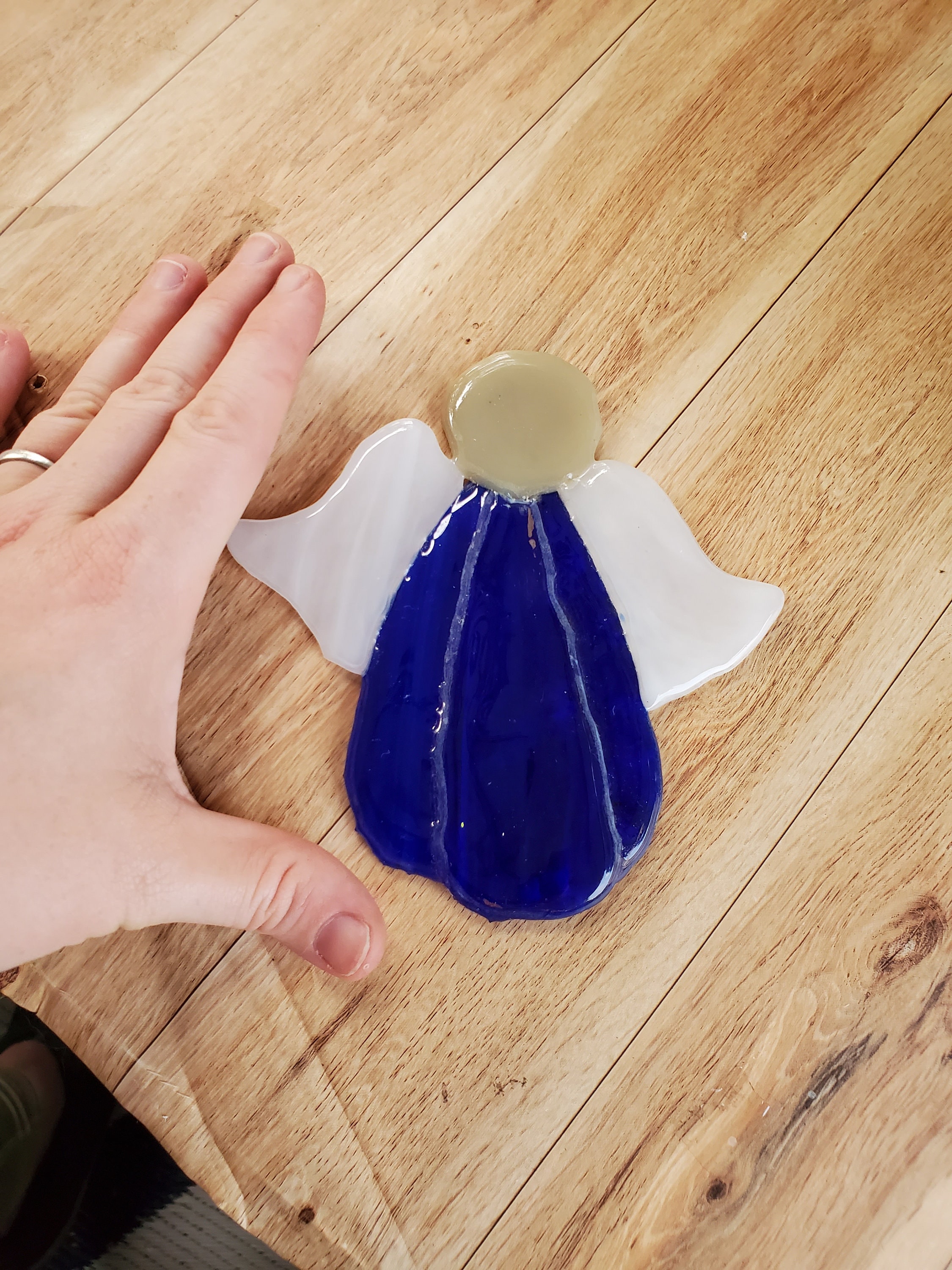 Fused Glass Angel Fused Glass Ornament Christmas Ornaments - Etsy