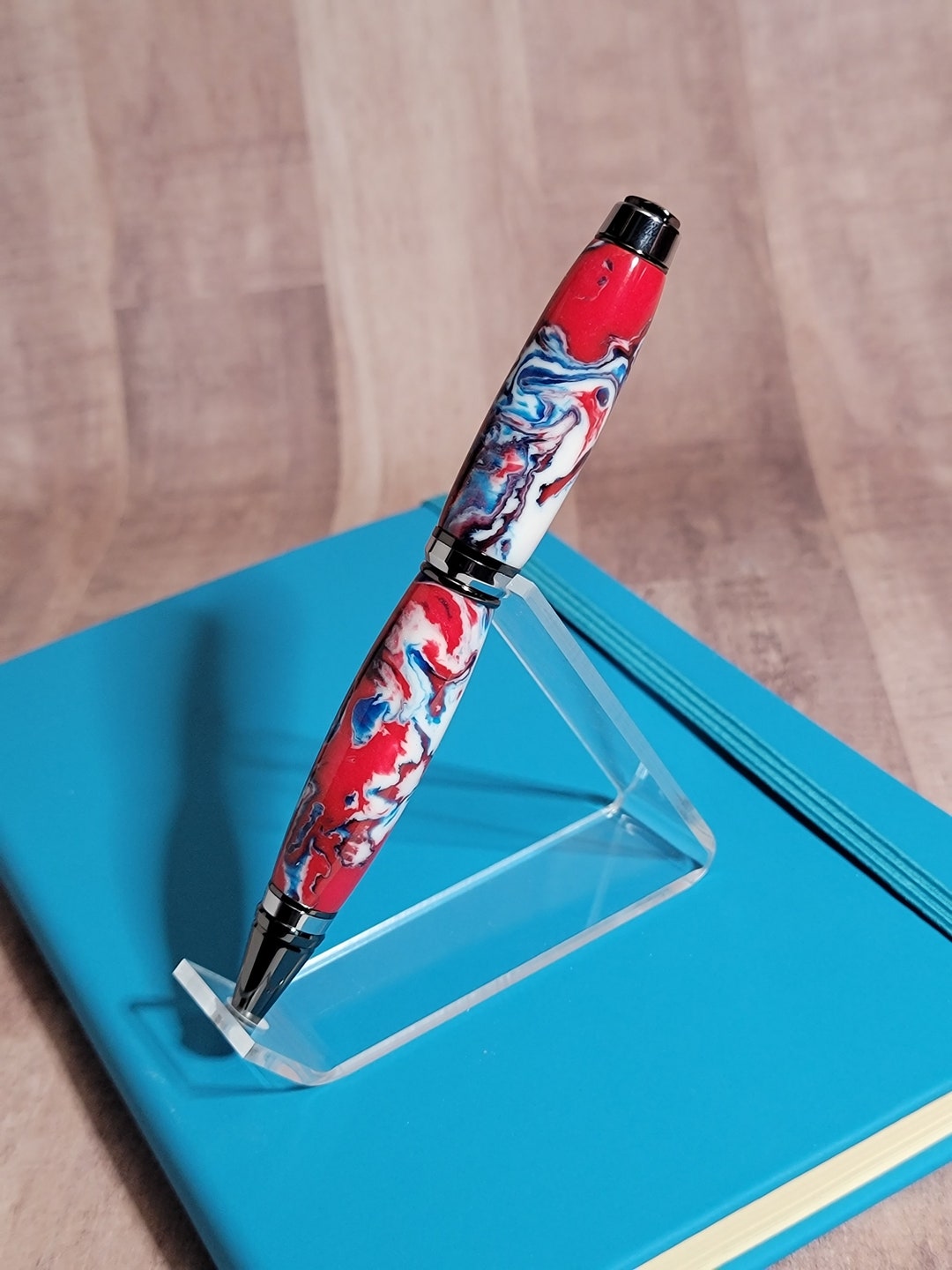 Red, White, and Blue Pen, Handmade. Luxury Hand Turned Pen, "liberty ...
