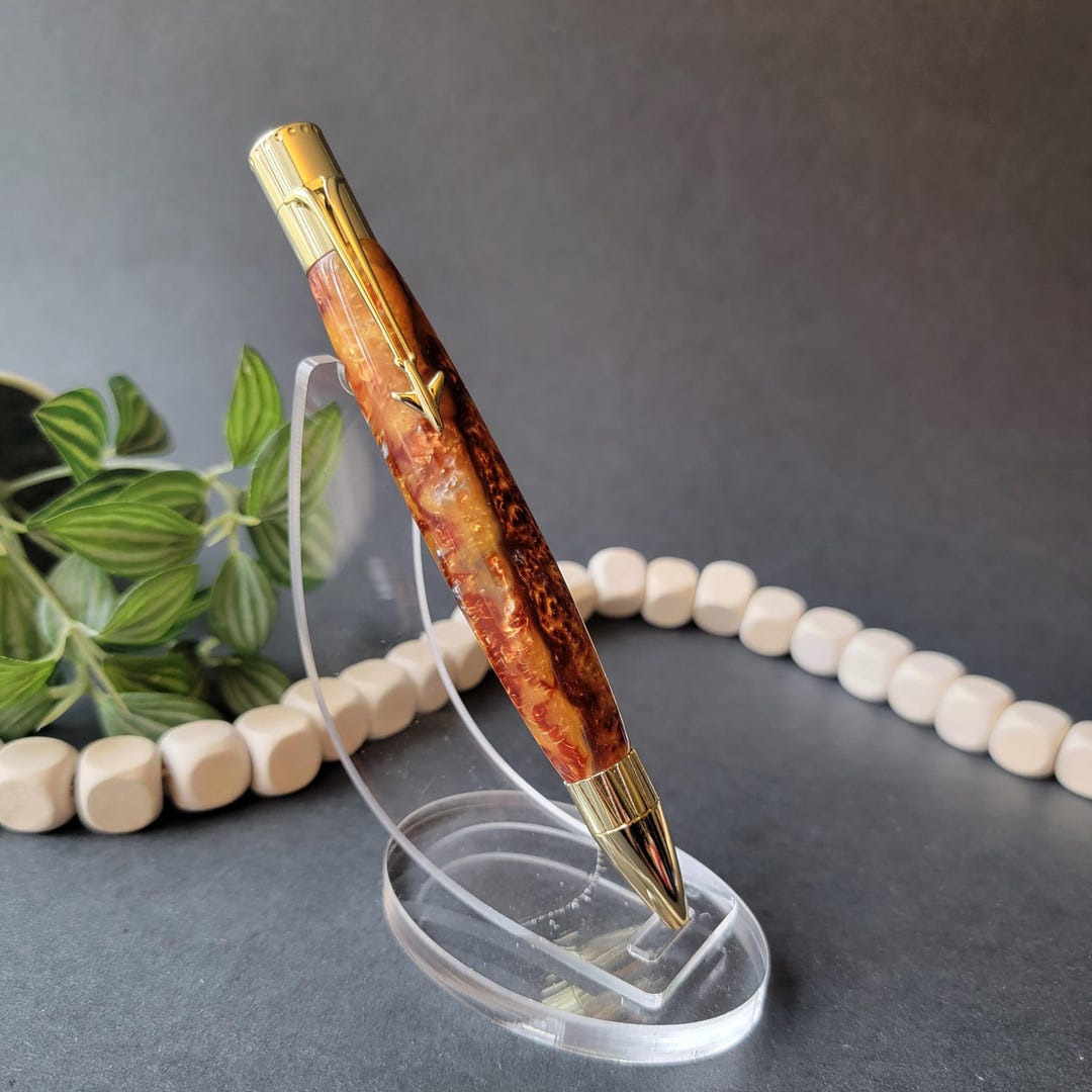 Handmade Pen, Jet Airline. Gold Hand Turned Luxury Pen Aviation, Pilot ...