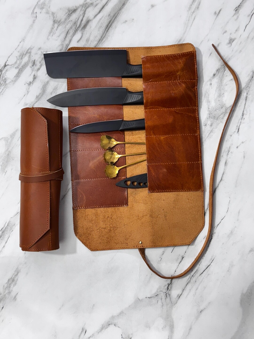 Personalized Leather Tool Roll Case Craft Tool Case for Woodwork ...