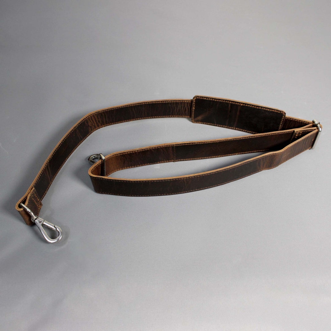Leather Purse Strap, Brown Leather Replacement Strap, Adjustable and ...