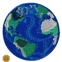 World Globe Embroidered Iron-on Patch - Etsy