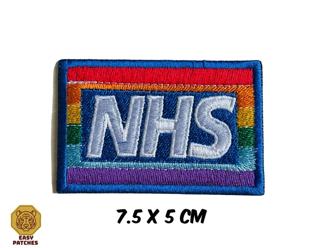 NHS Rainbow Thank You Show Your Support Embroidered Iron on / Sew on ...