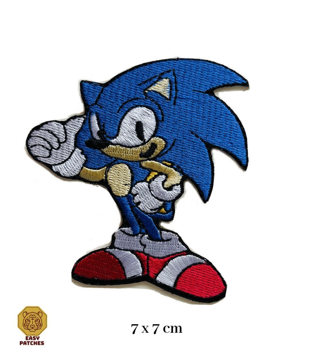 Sonic the Hedgehog Patch Iron Sew on T Shirt Jeans Video Game ...