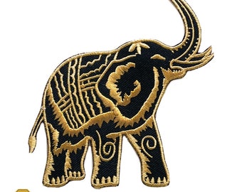 Elephant Embroidered Patch - Etsy