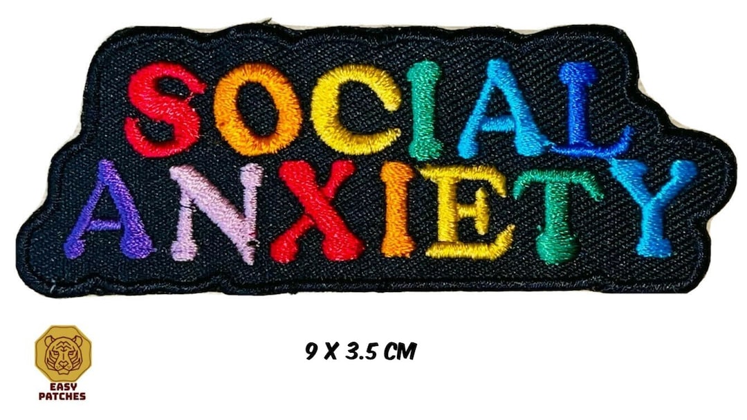 Social Anxiety Patch Embroidered Iron Sew on Peace Positivity Love ...
