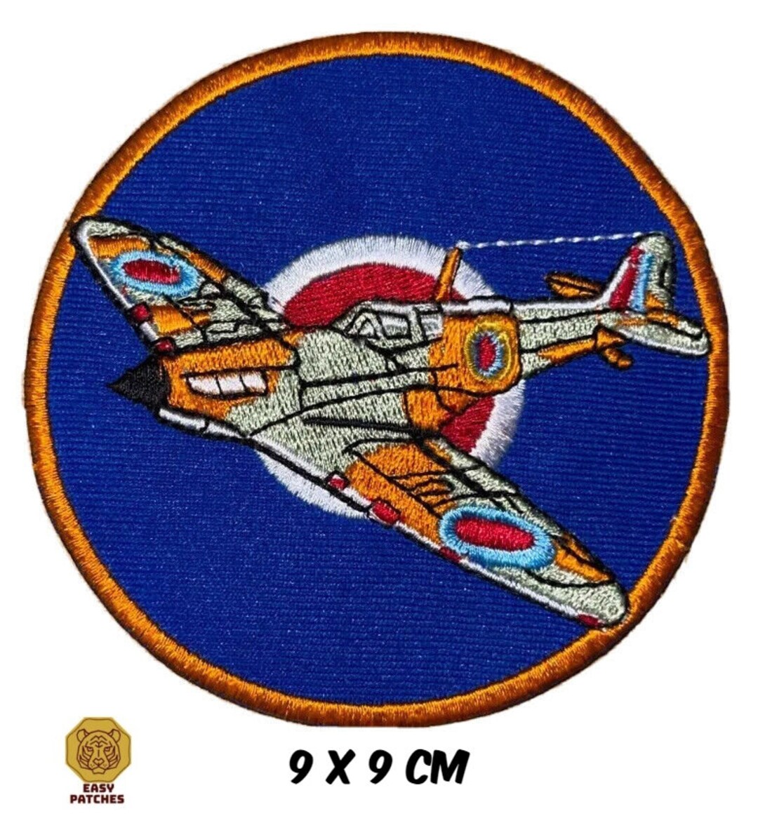 RAF Spitfire Royal Air Force Aircraft Iron/ Sew on Embroidered Cloth ...