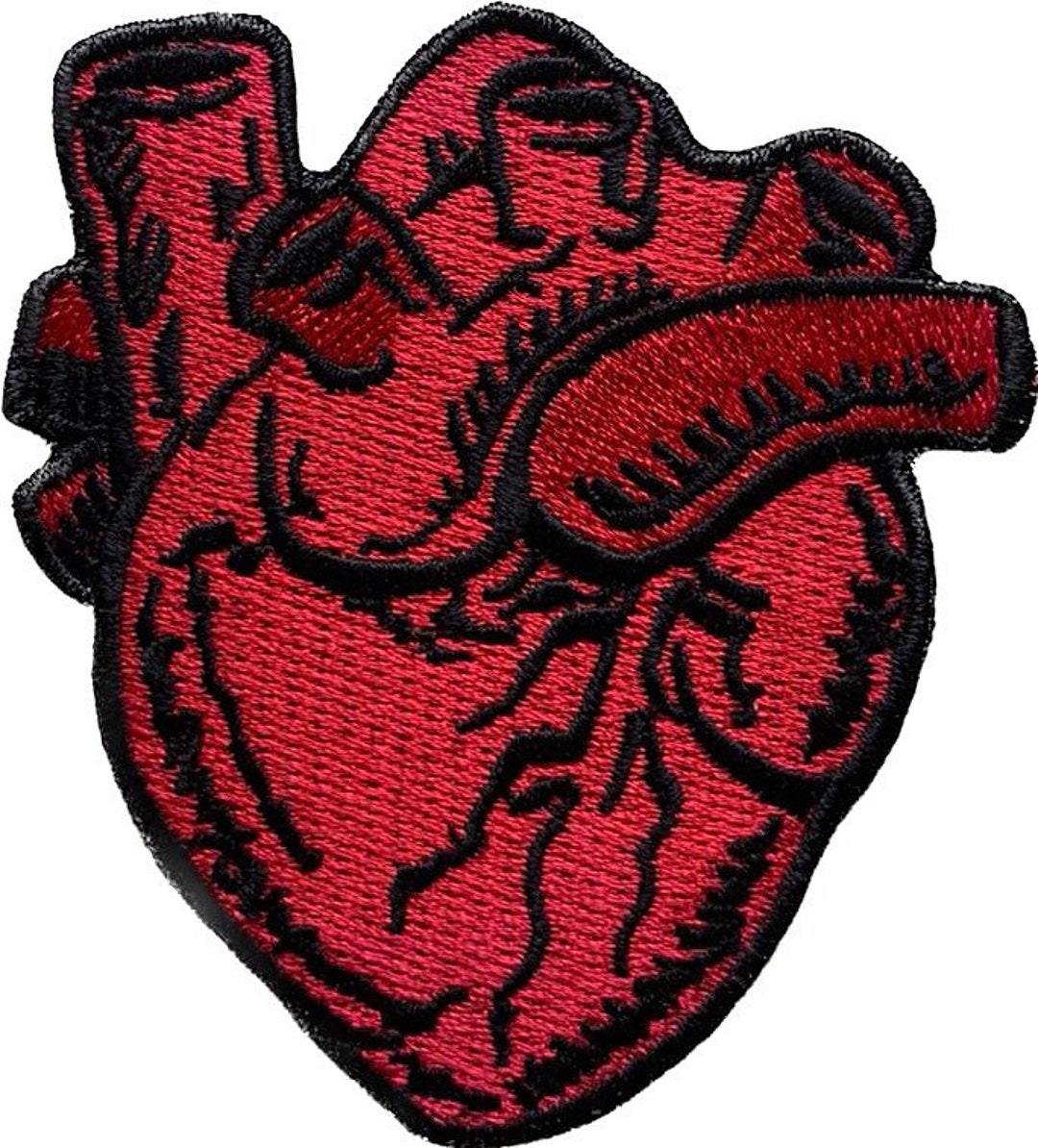 Anatomical X-ray Human Heart- LARGE - NHS -embroidered Iron on Sew on ...
