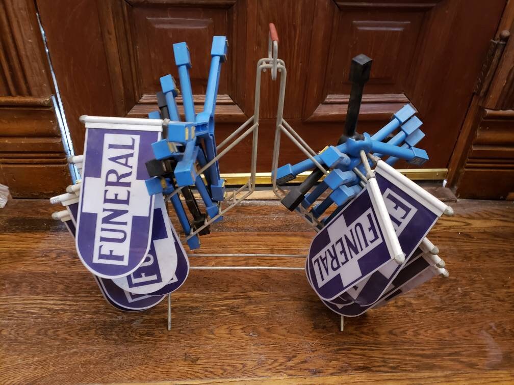 Vintage Funeral Procession Flags Full Set of Vintage Plastic - Etsy