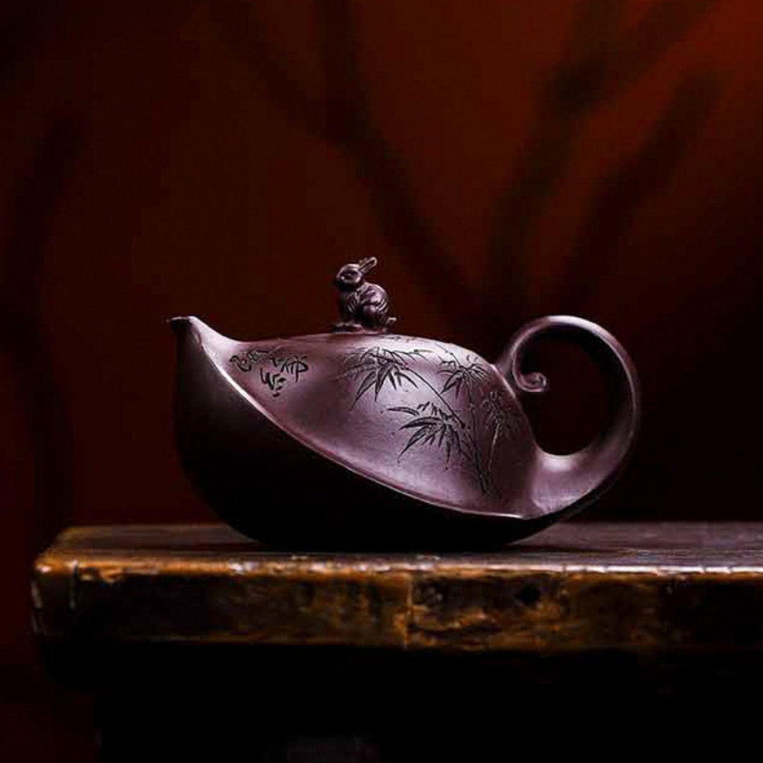 Full Handmade Yixing Purple Clay zisha Teapot lucky 吉祥如意 gift Box ...