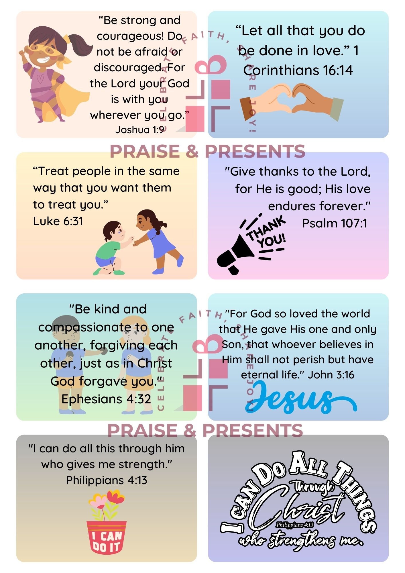 24 Bible Verse Lunch Love Notes for Teens and Preteens Christian ...