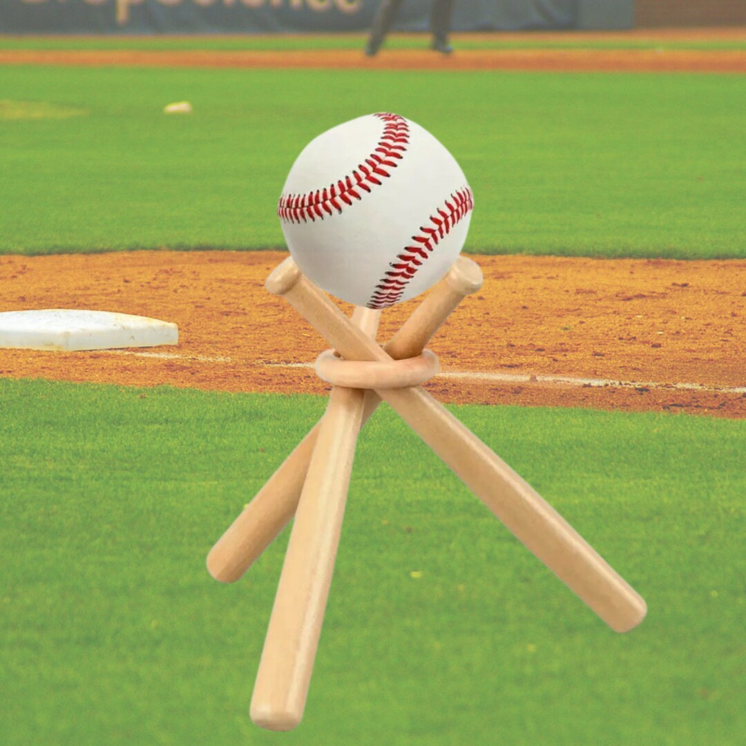 Elegant Solid Wood Baseball Bat Display Stand for Collectors, Sports ...