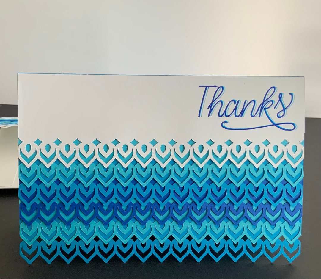 Ocean Thanks Fringe Card With Matching Envelope - Etsy