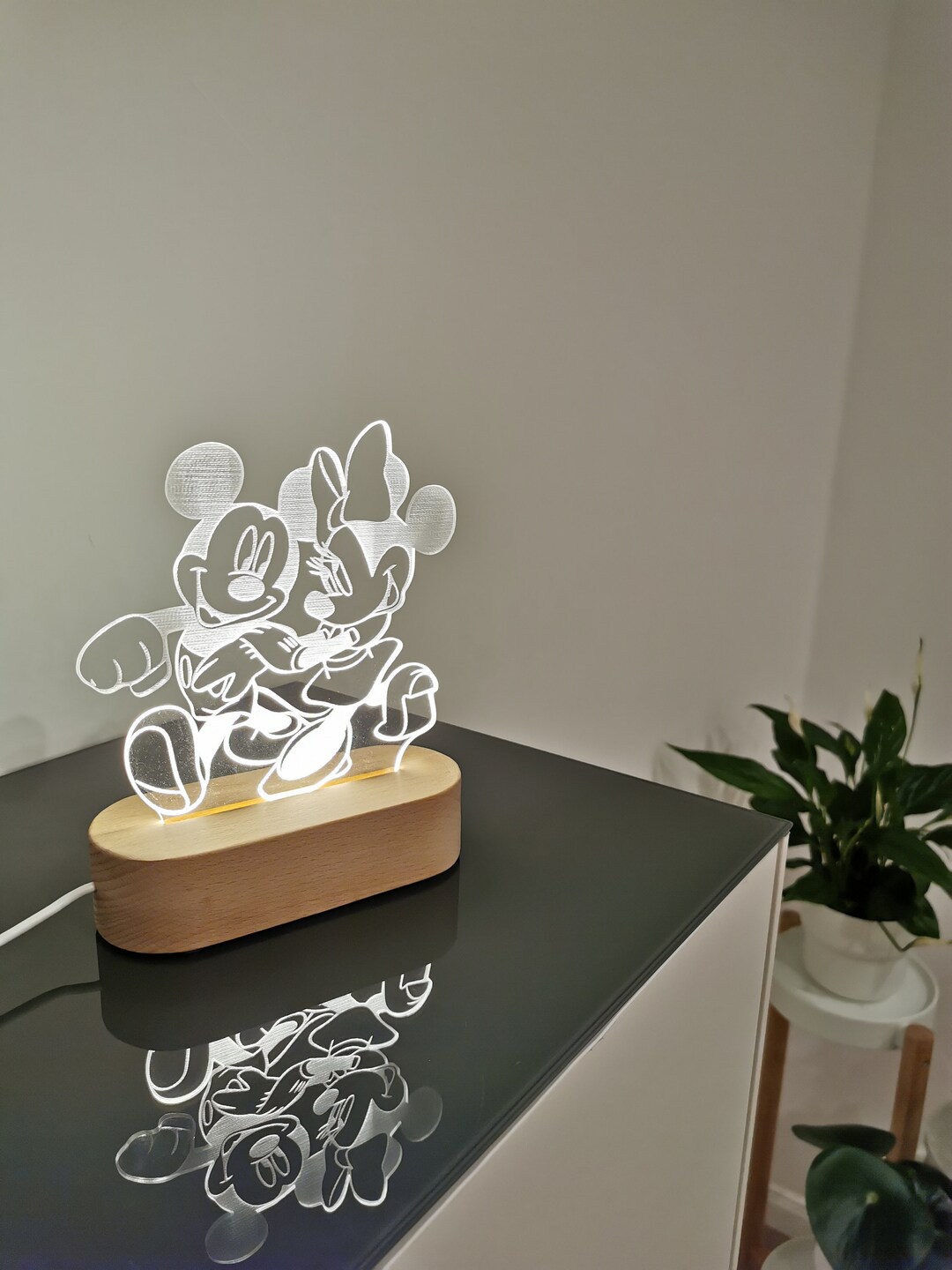 Mickey Mouse and Minnie Mouse LED Lamp Ideal as a Night Light - Etsy